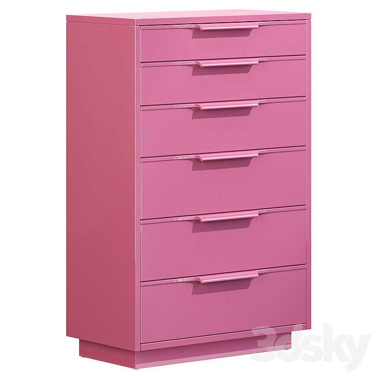 HKliving / Hot Pink Chest of Drawers - Sideboard & Chest of drawer - 3D ...