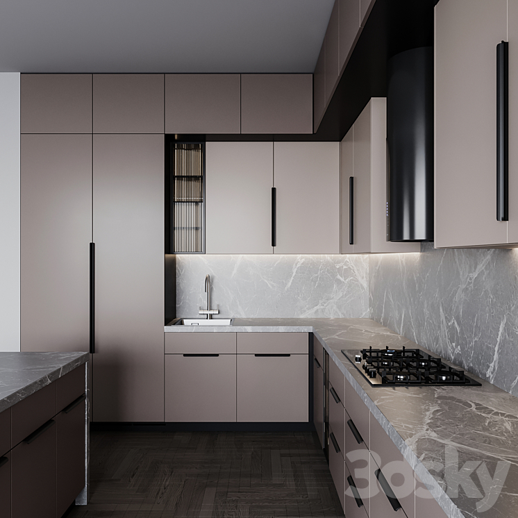 Kitchen Modern152 - Kitchen - 3D model