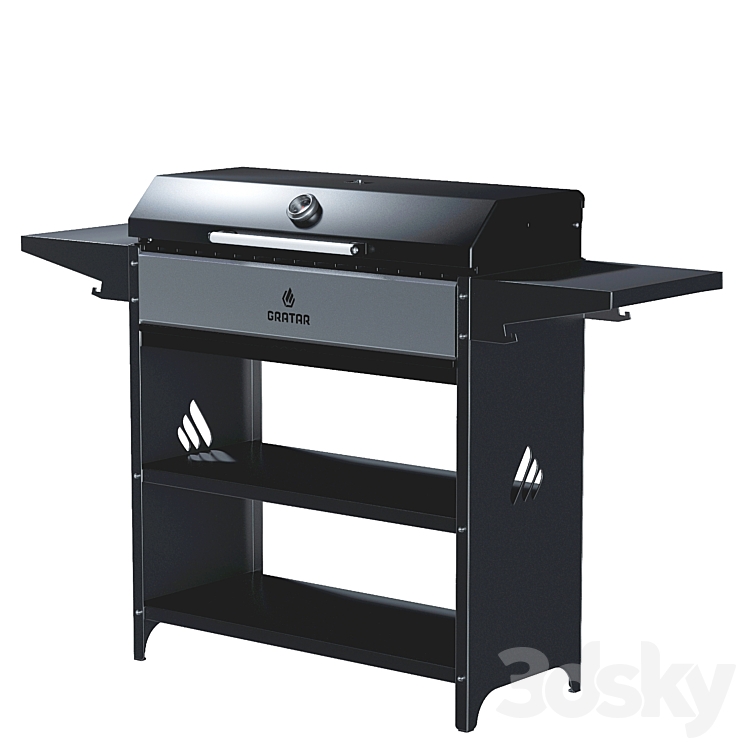 Brazier GRATAR Professional Optima BBQ - Barbecue and grill - 3D model