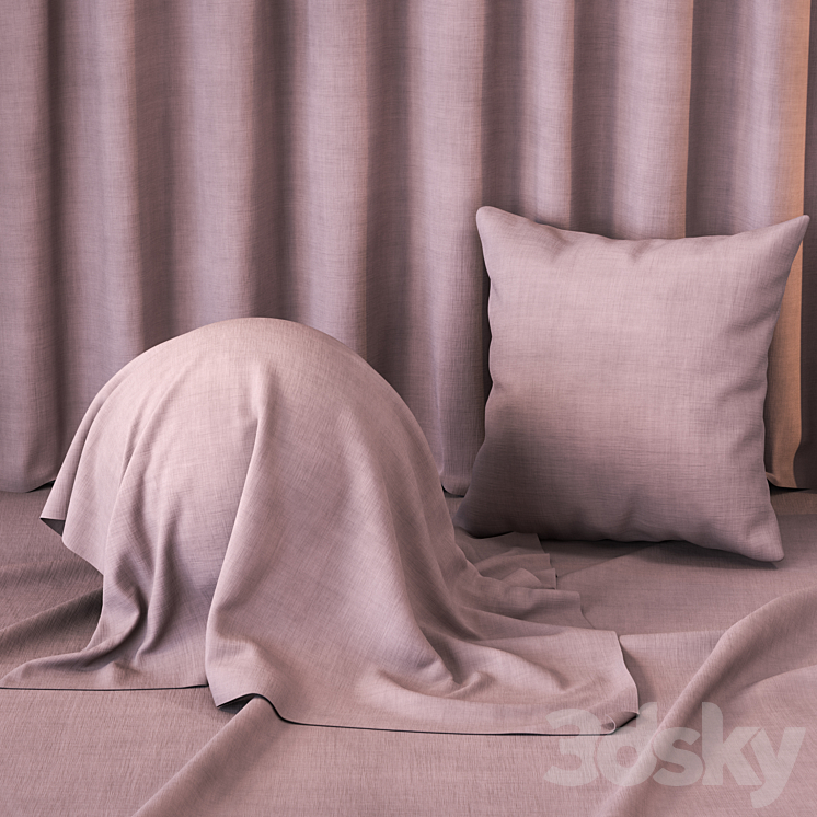 Fabric Texture 4K - Seamless - 6 Color - 3D model