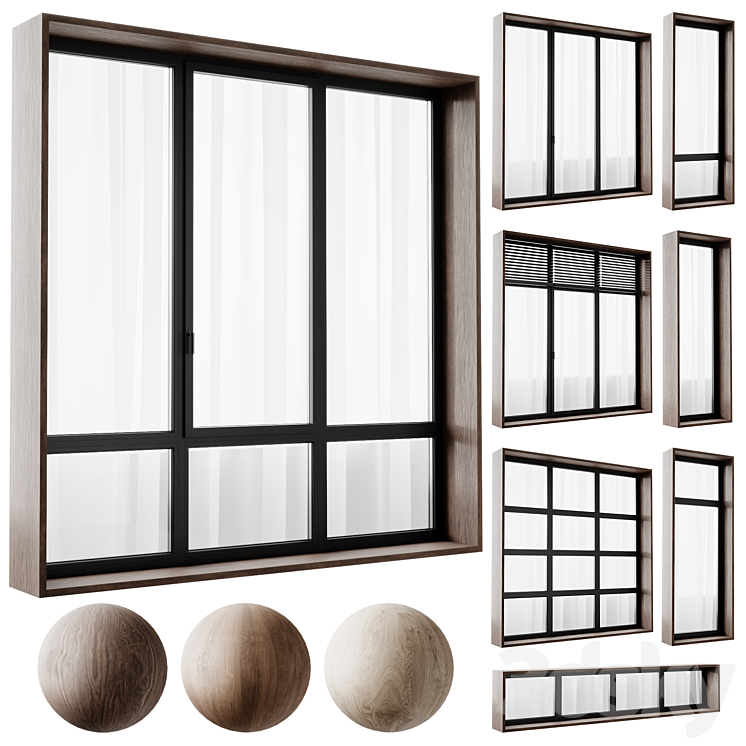 modern windows 3D Model Free Download - 3DSKY Decor Helper