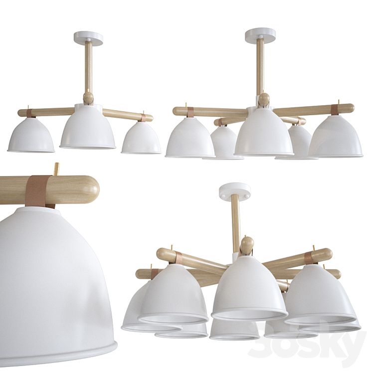 Leroymerlin Decize L1380 3 5 8 lamps - Pendant light - 3D model