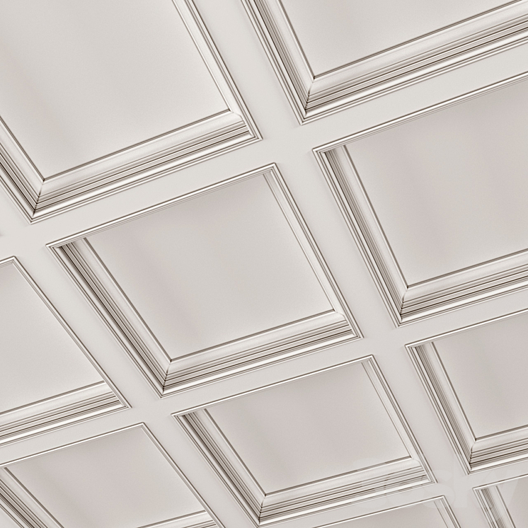 Art Deco coffered ceiling.Modern coffered ceiling - Decorative plaster ...