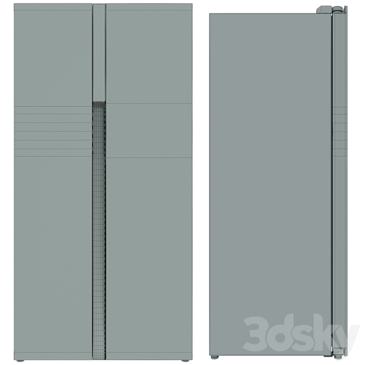 Refrigerator DEXP SBS510M - Kitchen appliance - 3D model