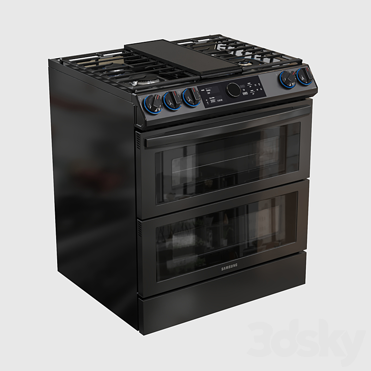 Dual Fuel Range Samsung - Kitchen appliance - 3D model
