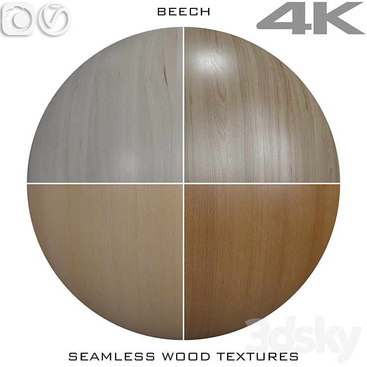 Seamless wood texture - Beech №5 - Wood - 3D model