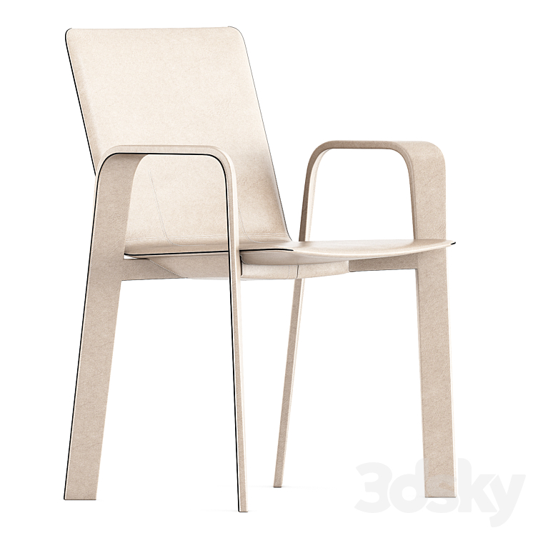 Chaise Sellier chair with armrests by hermes - Chair - 3D model