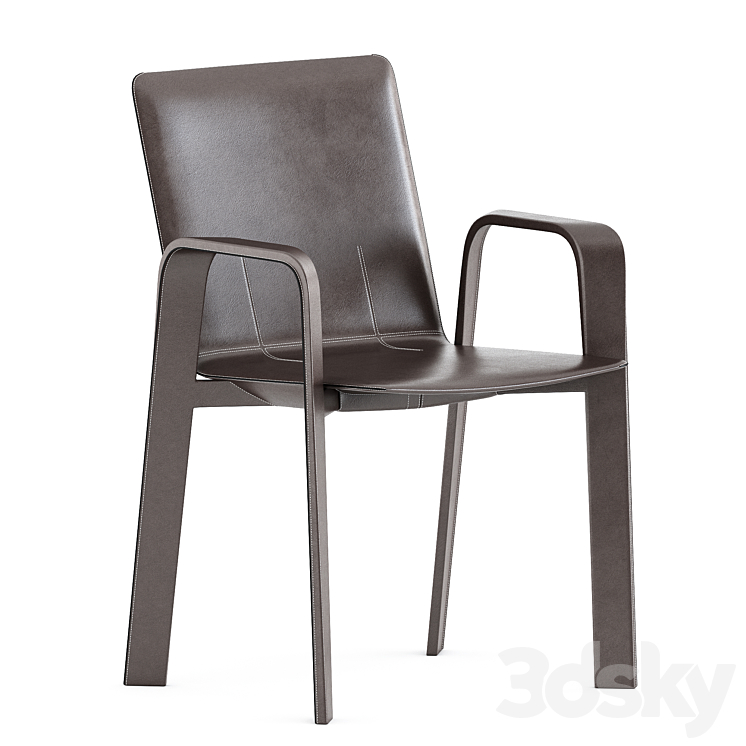 Chaise Sellier chair with armrests by hermes - Chair - 3D model