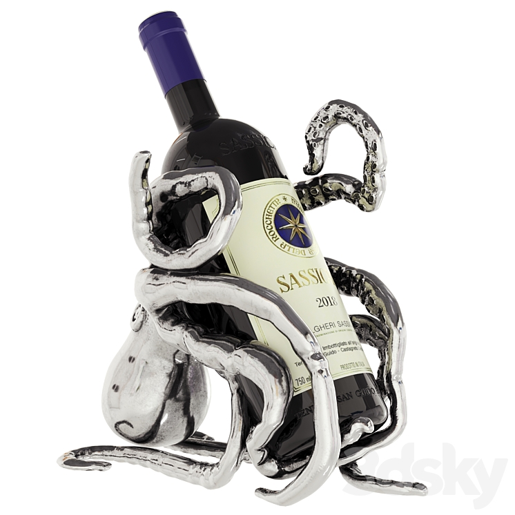 Chrome Octopus - Tableware - 3D model