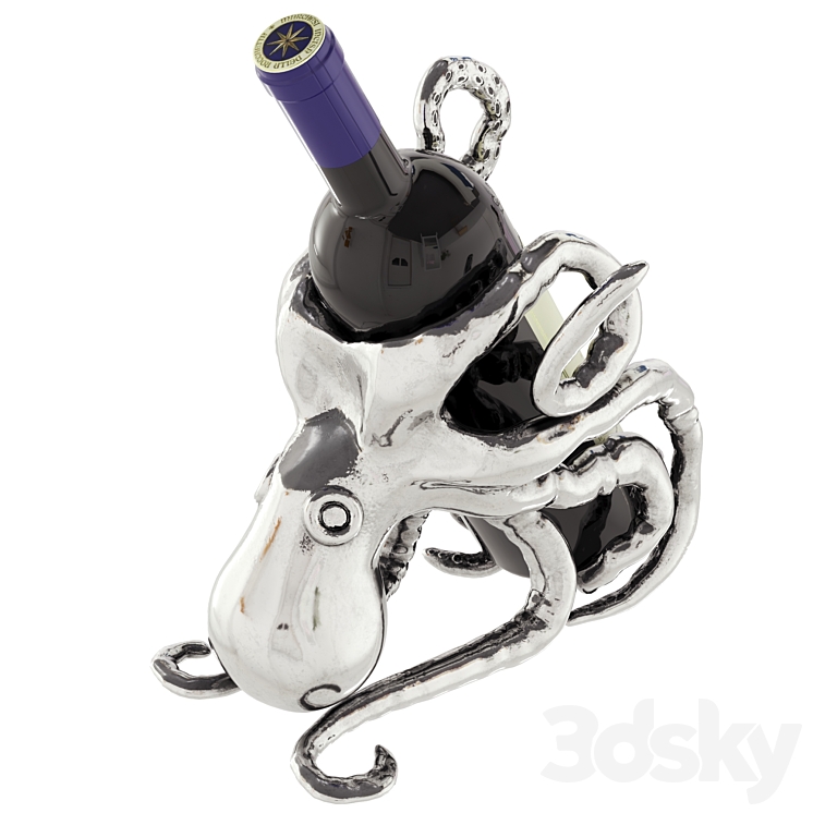 Chrome Octopus - Tableware - 3D model