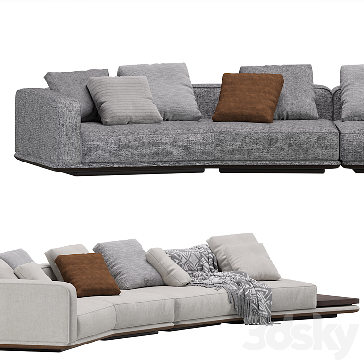Minotti Horizonte Modular Sofa 11 - Sofa - 3D model