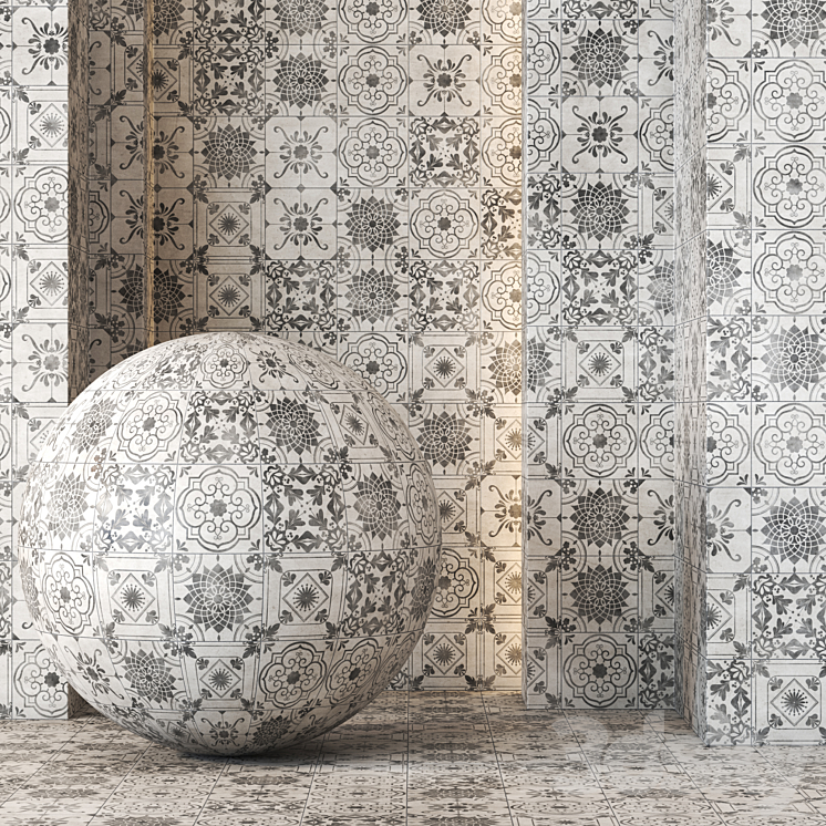 Moroccan Tile Texture 4K - Seamless - 5 Color - Tile - 3D model