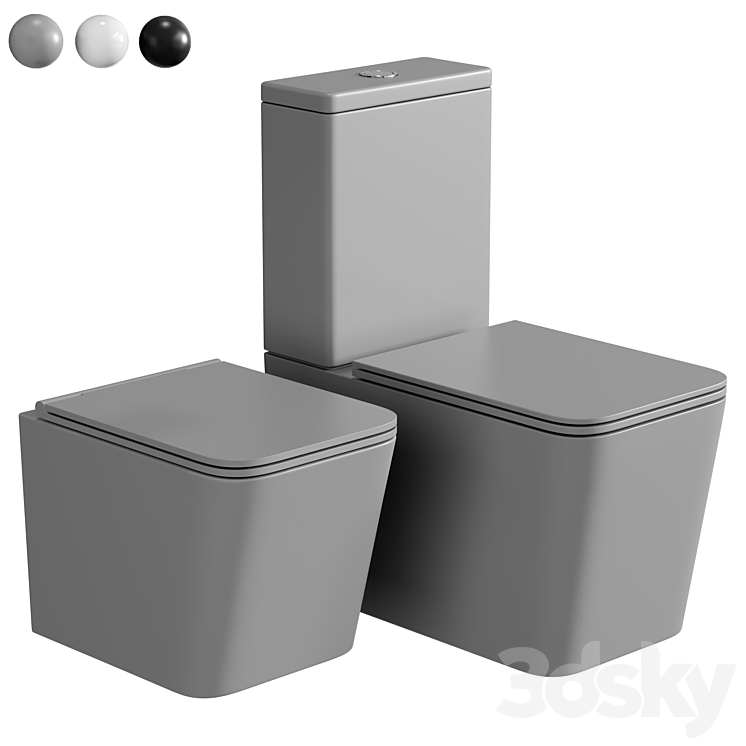 Welt Wasser Gelbach - Toilet and Bidet - 3D model