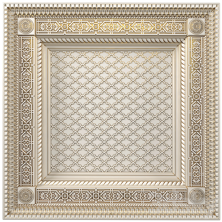 Ceiling in oriental style. Arabic decorative ceiling.Oriental Eastern ...