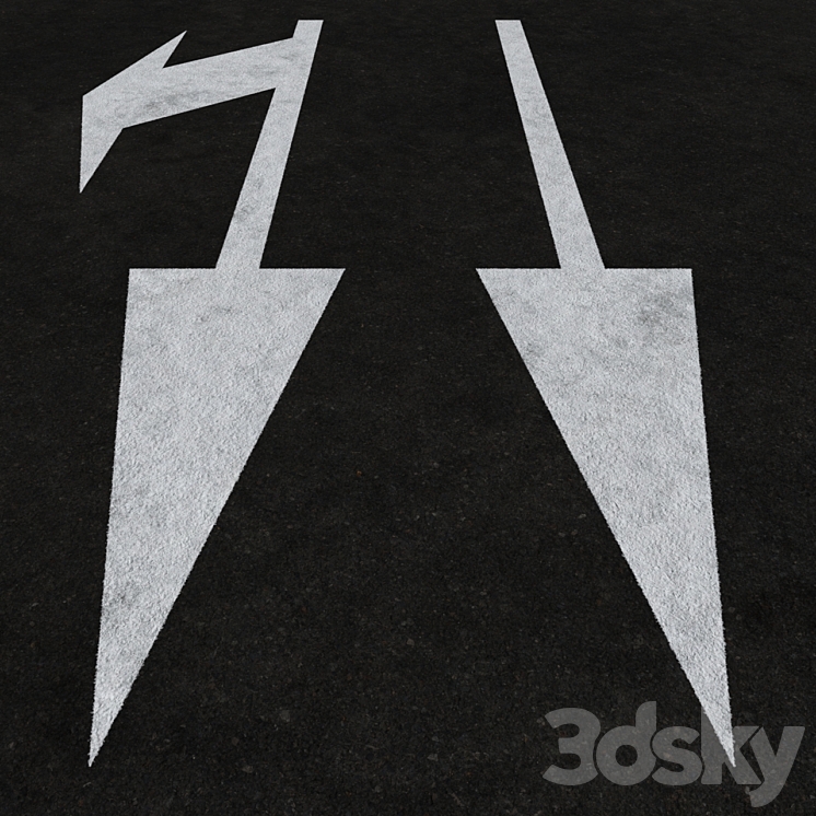 road markings 3D Model - 3DSKY Decor Helper