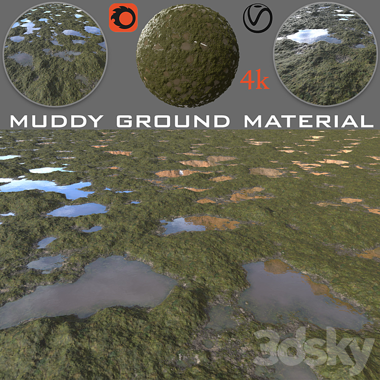 muddy ground - Miscellaneous - 3D model