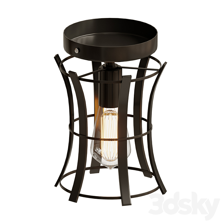 Ceiling lamp loft medieval torch top - Pendant light - 3D model