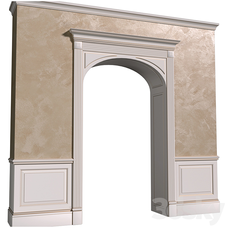 Archway in classic style. Arched interior doorway in a classic style ...