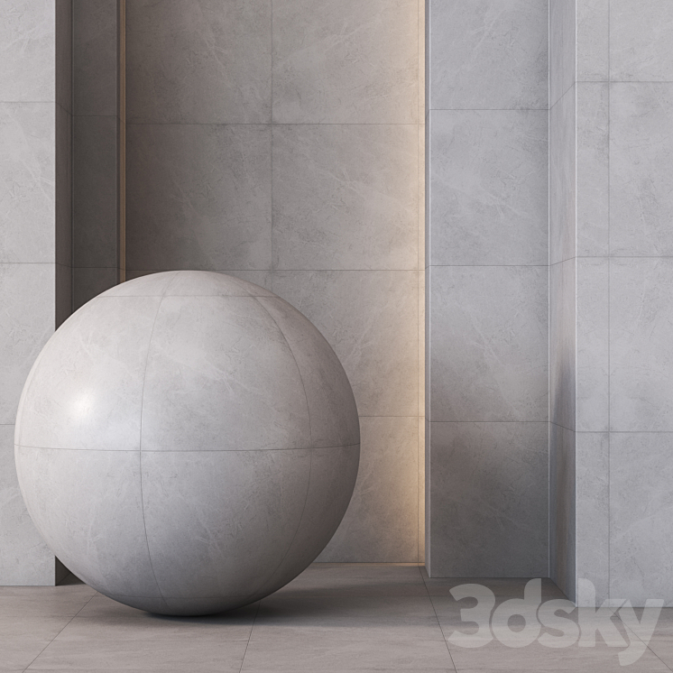 Porcelain Ceramic Texture 4K - Seamless - Tile - 3D model