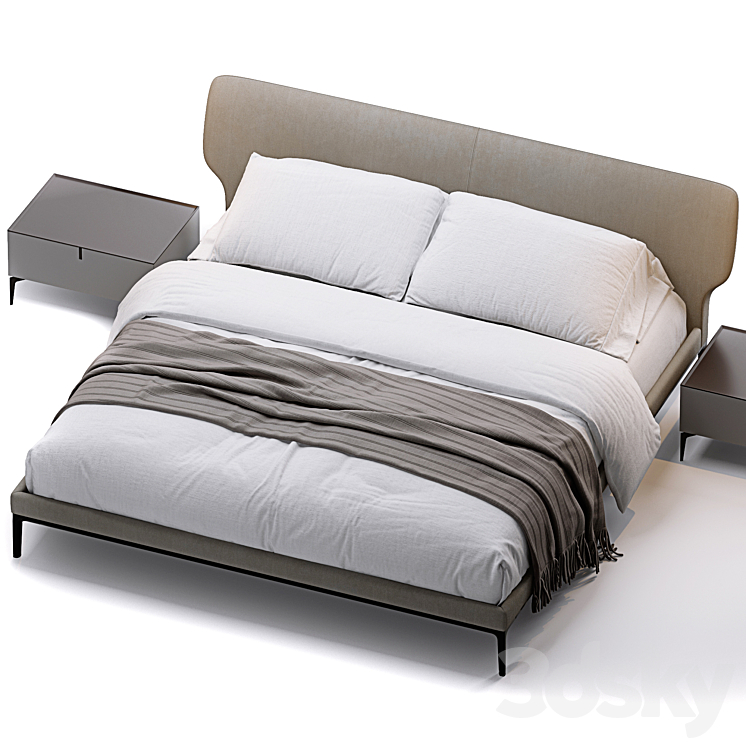 Maya by Alivar - Bed - 3D model