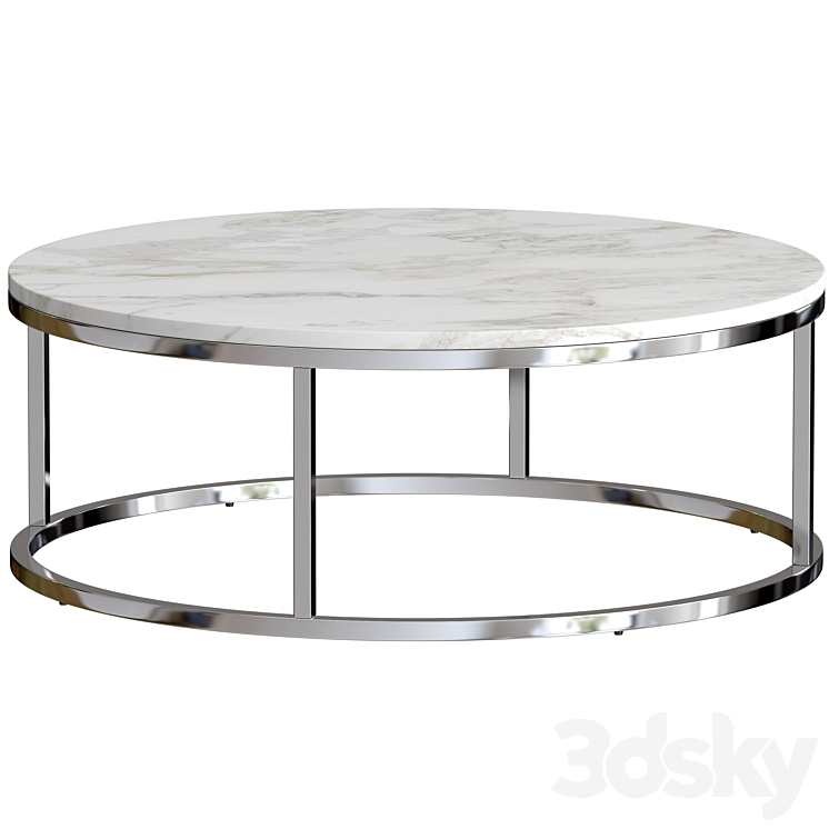 SMART round marble coffee table - Table - 3D model