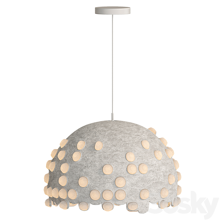 Papier Mache Pendant Lamp - Pendant light - 3D model