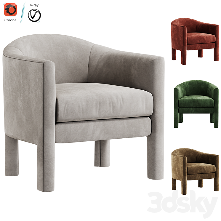 Isabella chair - Arm chair - 3D model