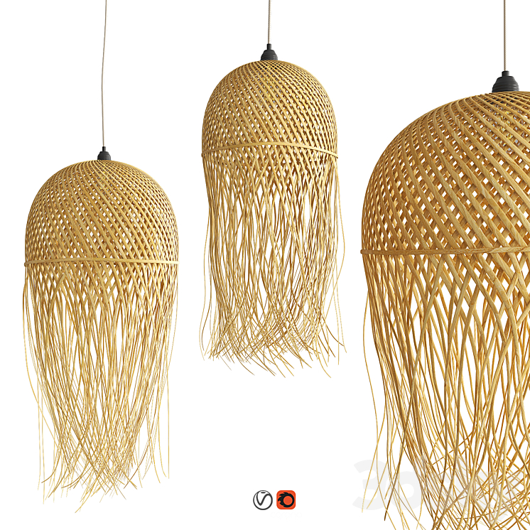 Bamboo Hanging Lights - Pendant light - 3D model