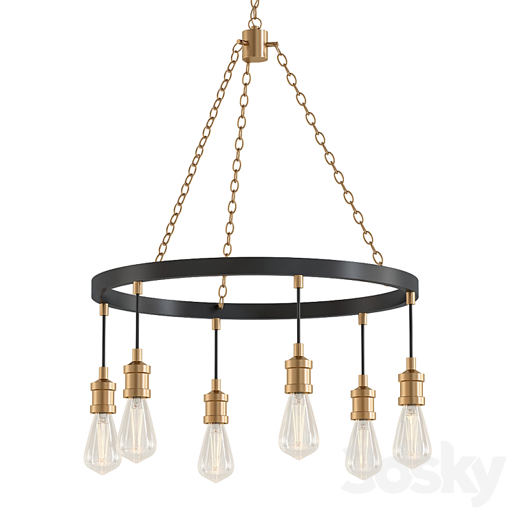LALUZ Modern Farmhouse Chandelier - Pendant light - 3D model LALUZ Modern Farmhouse Chandelier - Pendant light - 3D model