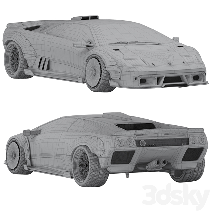 Lamborghini Diablo GTR '99 Wide Body Kit - Transport - 3D model