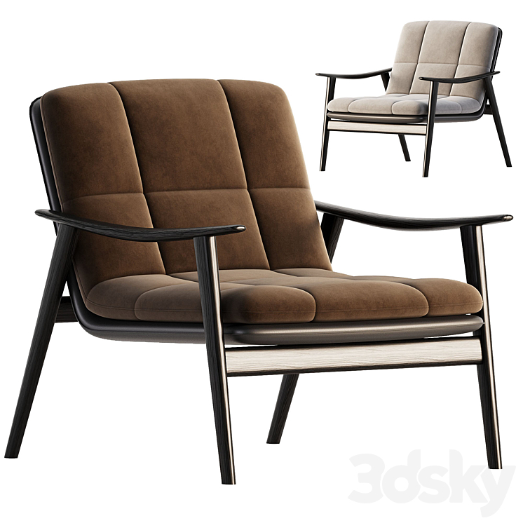 FYNN SADDLE HIDE Easy chair By Minotti - Arm chair - 3D model