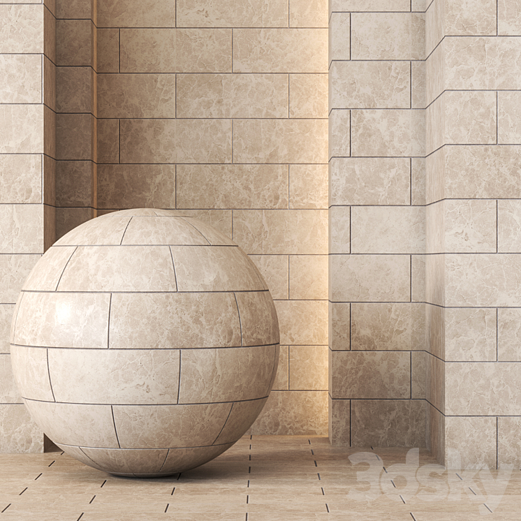 Marble Tile Texture 4K - Seamless - Tile - 3D model