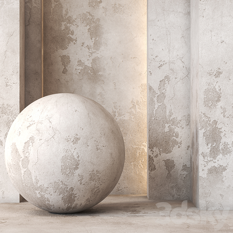 Grunge Stucco wall Texture 4K - Seamless - Wall covering - 3D model