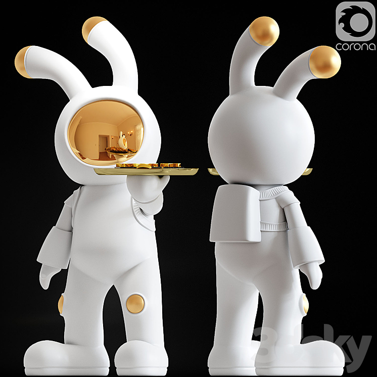 Cosmo bunny statue - Sculpture - 3D model
