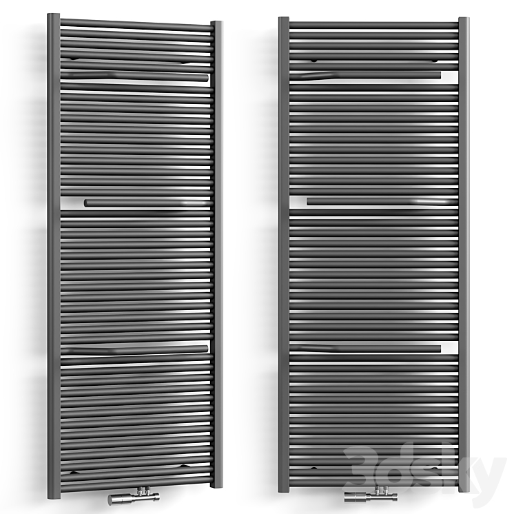 HSK Line Plus towel radiator for hot water or mixed operation graphite ...