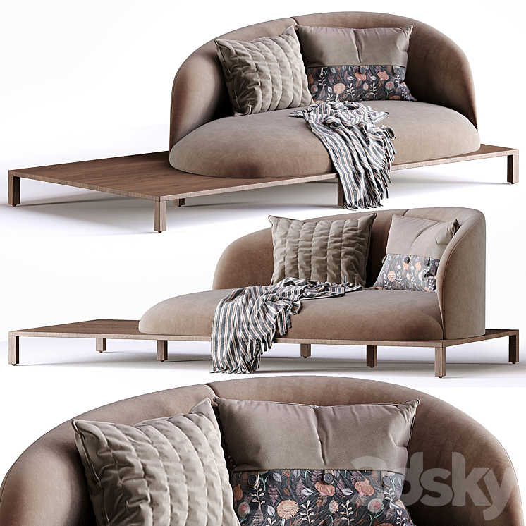 Bonsai - Wooden base - Sofa - 3D model