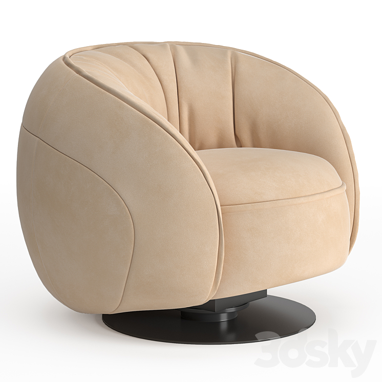 Baxter Leon - Arm chair - 3D model