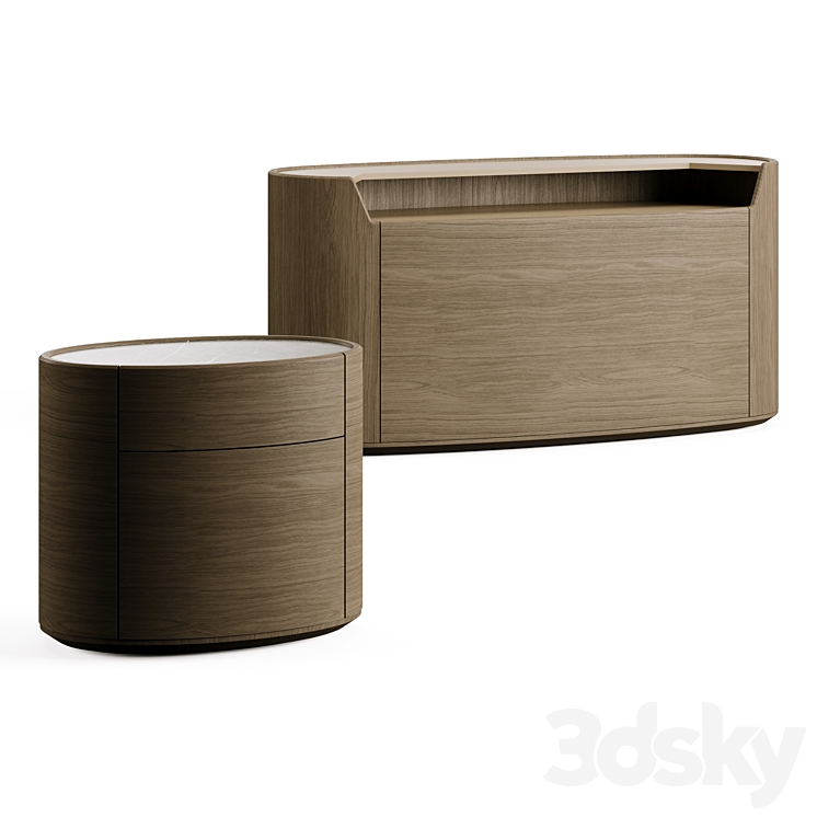 Poliform Kelly Collection With Plint - Sideboard & Chest of drawer - 3D ...