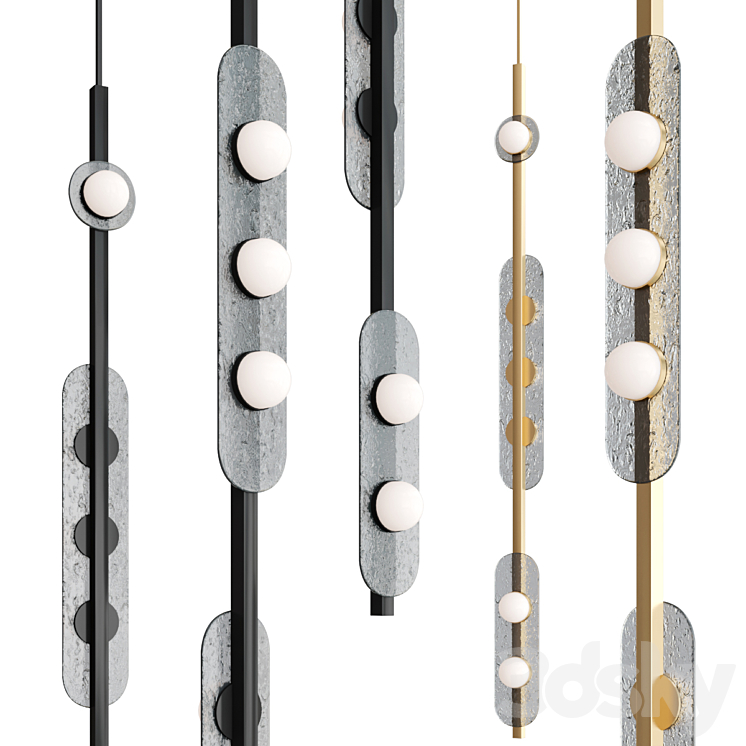 Modulo Vertical Pendant by Cto Lighting - Pendant light - 3D model