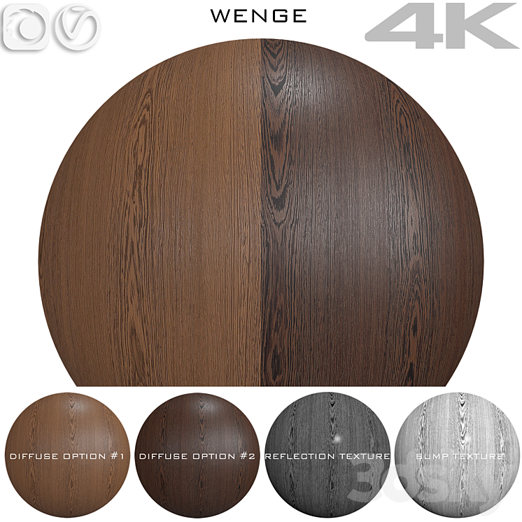Texture Wenge №1 - Wood - 3D model