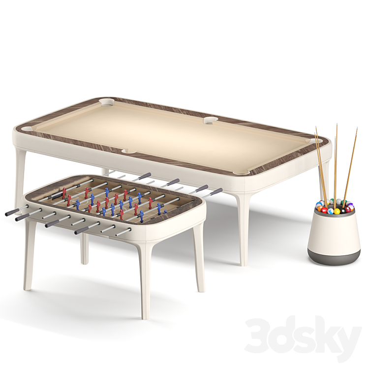 DANDY Pool and Foosball table - Billiards - 3D model