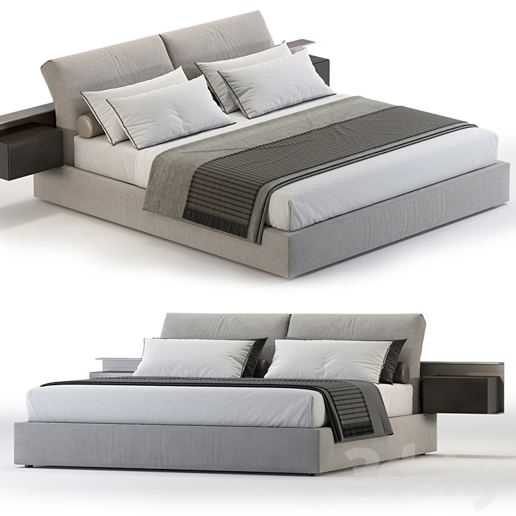 Flexform NewBridge Bed - Bed - 3D model
