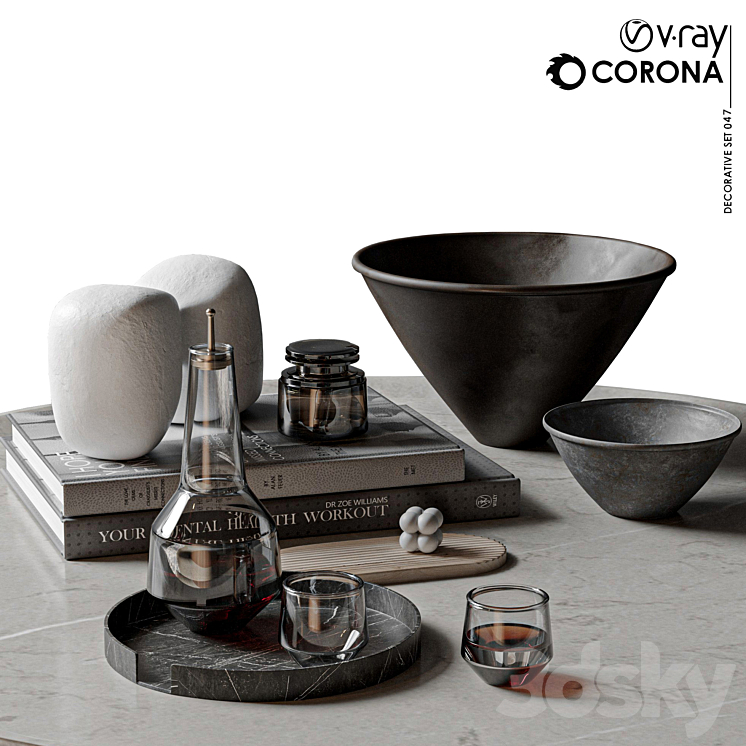 Decorative Set 047 Decorative Set 3d Model