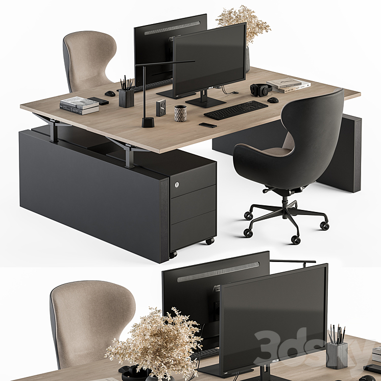Employee Set - Office Furniture 427 - Office furniture - 3D model