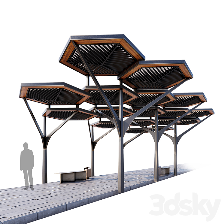canopy - Urban environment - 3D model