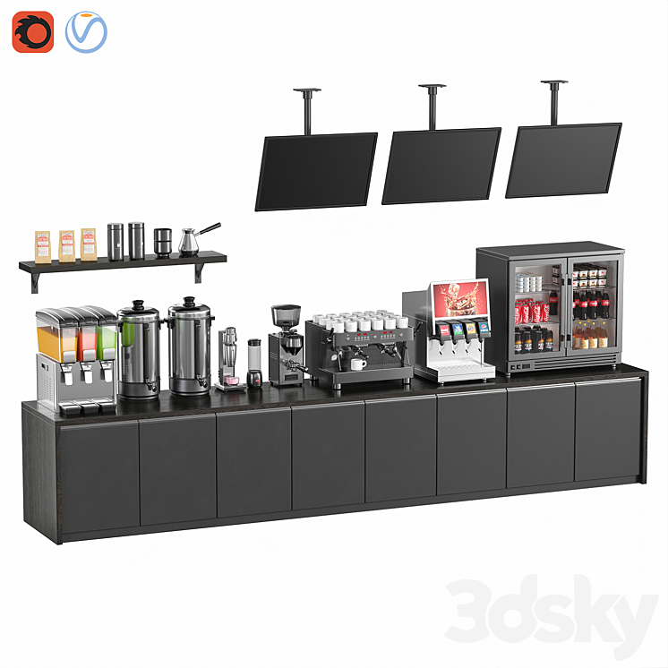 Cafe Equipment Set 4 - Restaurant - 3D model