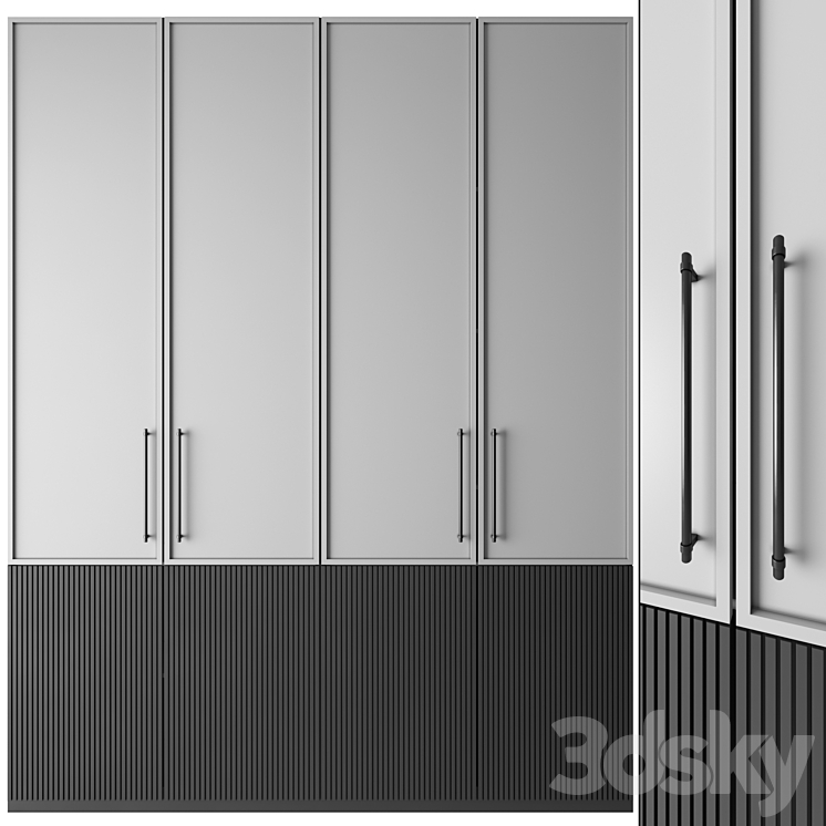 Modern wardrobe 23 - Wardrobe & Display cabinets - 3D model