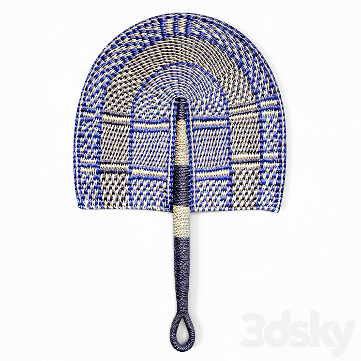 African Handwoven Fan 22 - Other decorative objects - 3D model