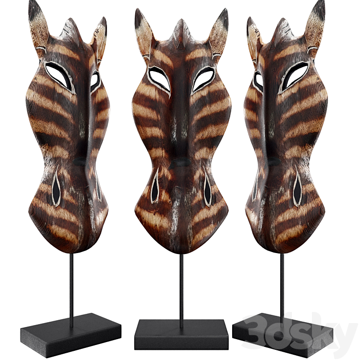 Hyena Animal Mask - Sculpture - 3D model