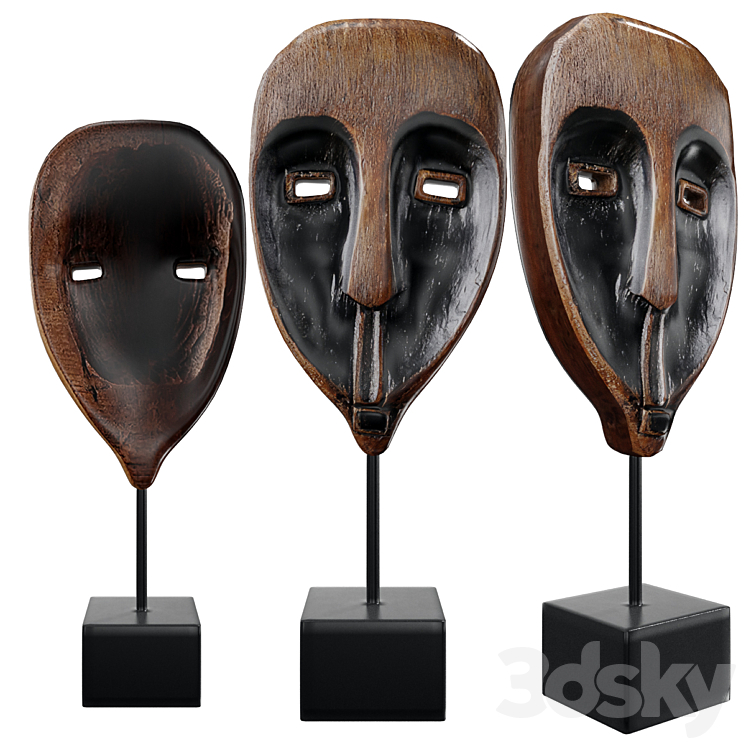 Small African Design Mask - Sculpture - 3D model